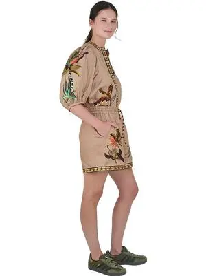 Las Surenas Balloon Shirt Bali Tiger - Pink