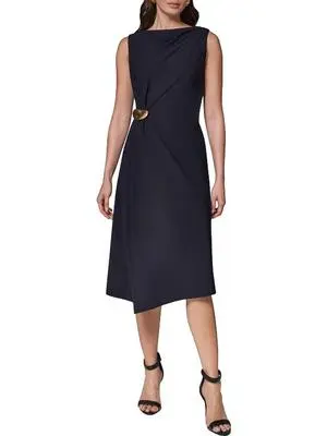 Donna Karan New York Hardware Waist Midi Dress - Black
