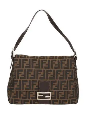 Fendi Zucca Mama Forever Baguette Shoulder Bag - Brown