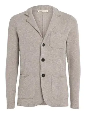 MAURIZIO BALDASSARI Wool-cotton Blend Cortina Cardigan - Grey