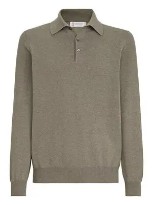Brunello Cucinelli Cashmere Polo Sweater - Green