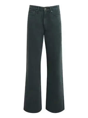 Rag & Bone Logan Mid-rise Wide-leg Jeans - Green