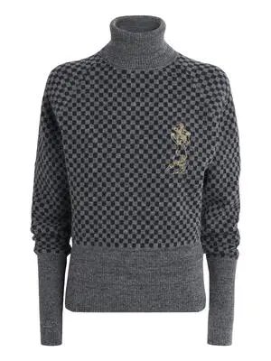 VIVIENNE WESTWOOD Checkmate Rollneck Sweater - Grey
