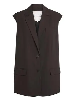 HERSKIND Sleeveless Blazer - Brown