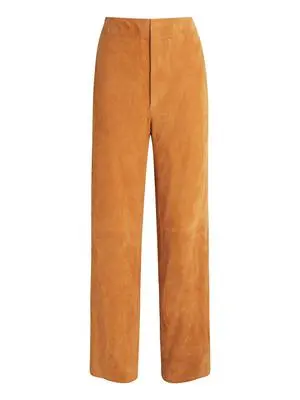 ULLA JOHNSON Ulla Johnson Suede Straight-Leg Trousers