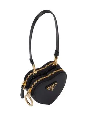 PRADA Prada Saffiano Leather Heart Mini Pouch