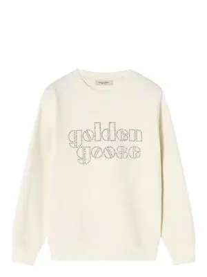 GOLDEN GOOSE Golden Goose Deluxe Brand Embellished Logo Crew Neck Sweater