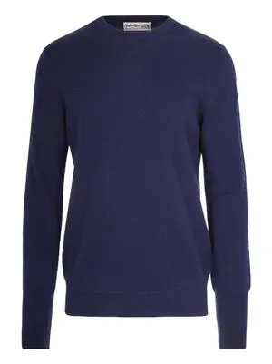 BALLANTYNE Crew-neck Long Sleeved Jumper - Blue