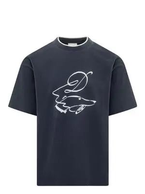 Drole De Monsieur Drôle De Dandy Dog Print T-shirt - Black