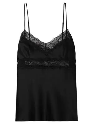 NILI LOTAN Felicie Lace-detail Top - Black