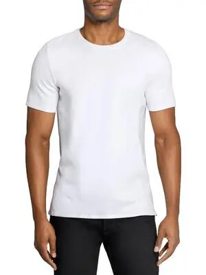 W.R.K Asher Black Slub Stretch Cotton & Modal T-shirt - White
