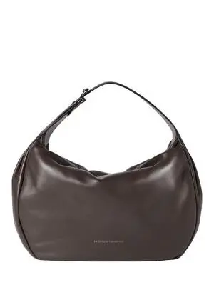 Brunello Cucinelli Nappa Leather Boule Hobo Bag - Rust Brown
