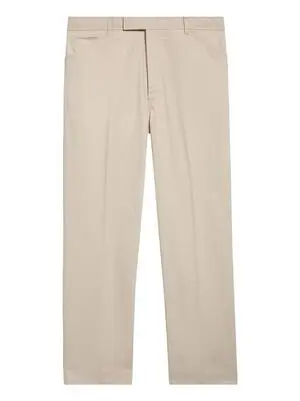 Thom Browne Tapered Cotton Chino Pants - Beige