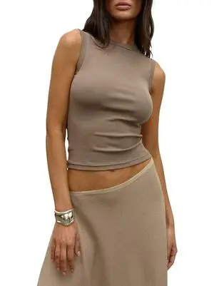 BAYSE Bayse Regan Stretch Cotton Tank Top Sienna