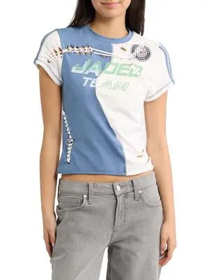 JADED LONDON Macrame Spliced Football Top - Multi