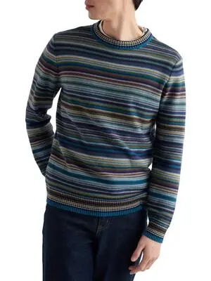 SEASALT CORNWALL Organic Cotton Striped Crewneck Sweater - Sown Squall