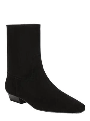 FAVORITE DAUGHTER Addison Croc Embossed Bootie - Black