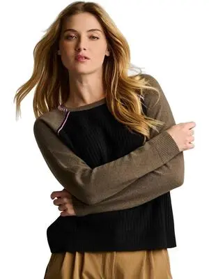 Lisa Todd Block Out Cashmere Sweater - Onyx