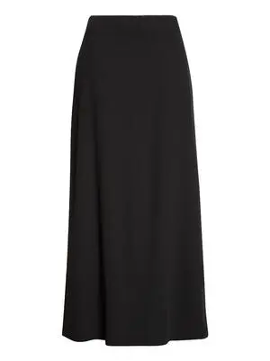 JIL SANDER Virgin Wool Maxi Skirt - Black