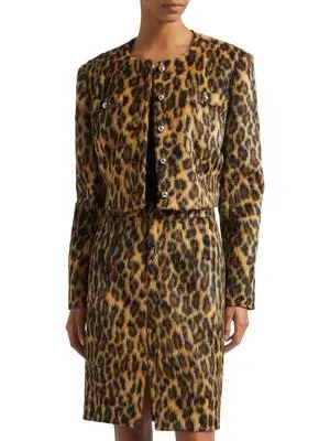 TOCCIN Aivana Faux Fur Cropped Jacket - Multi