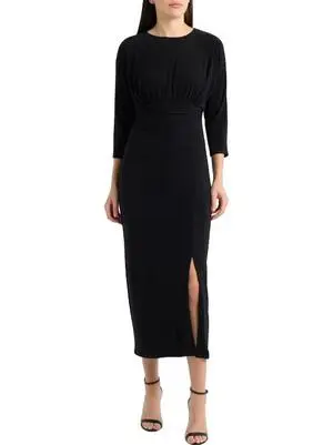 Vince Camuto Ity Tucked Dolman Sleeve Dress - Black