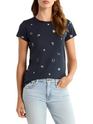 Rag & Bone Rodeo Graphic T-shirt - Navy Multi