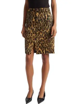 TOCCIN Noelle Faux Fur Pencil Skirt - Multi