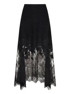 Ulla Johnson Josina Lace Midi Skirt - Noir