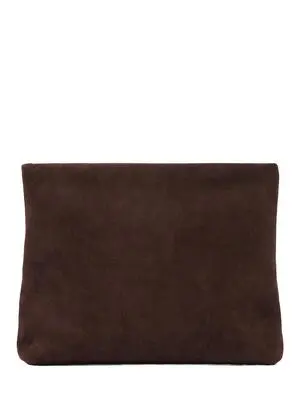 NILI LOTAN Jerry Suede Clutch - Brown
