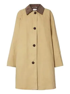 THE ROW Ina Cotton Gabardine Coat - Beige