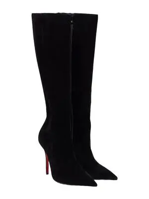 CHRISTIAN LOUBOUTIN Miss Z Suede Knee-high Boots - Black
