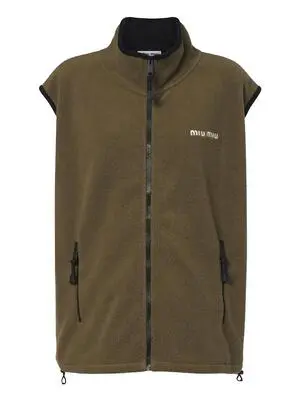 Miu Miu Fleece Vest - Green