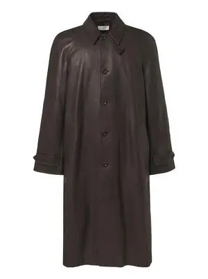 THE ROW Sitali Leather Car Coat - Brown