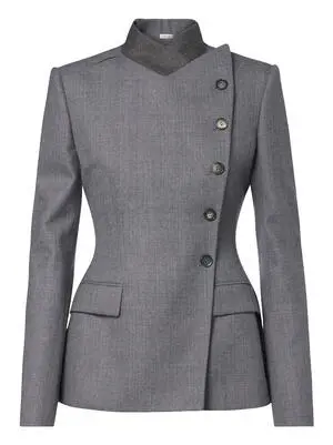 ALEXANDER MCQUEEN McQueen Peplum Wool Blazer
