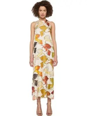 La Prestic Ouiston Marbella Dress Chevaux De Feu Ecru - White
