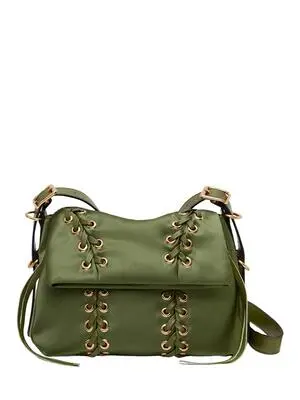 AIMEE Lace Up Double Entry Crossbody Olive