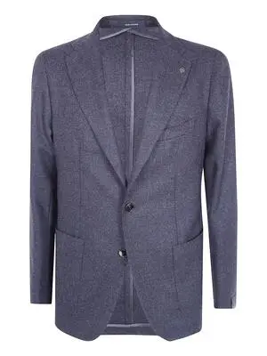 Tagliatore TAGLIATORE Montecarlo Single-Breasted Wool And Cashmere Jacket Gray