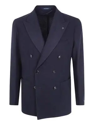 Tagliatore Montecarlo" Double Breasted Jacket - Blue