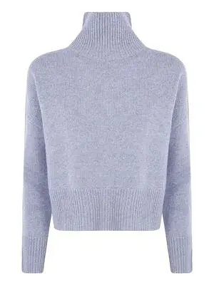 KUJTEN KUJTEN "Ulla Crop" Cashmere Turtleneck Sweater Beige