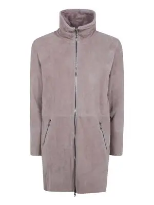 GIORGIO BRATO Long Shearling Coat - Brown