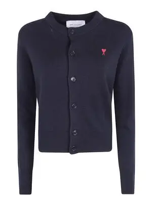 AMI Paris De Coeur" Cardigan - Black