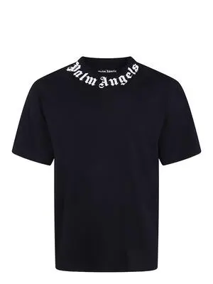 Palm Angels T-shirt Regular Fit "neck Logo - Black