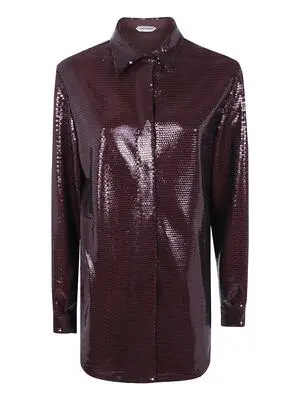 ALBERTA FERRETTI Alberta Ferretti Sequined Jersey Shirt