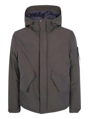 Stone Island Short Parka Jacket - Gray