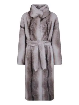 THE FRANKIE SHOP Ravello Faux Fur Coat - Gray