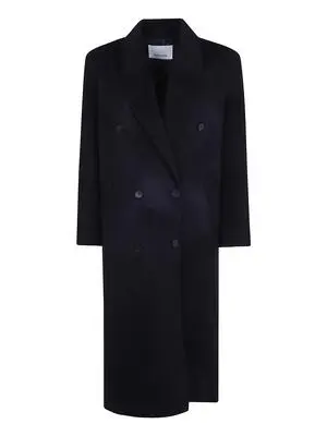 THE FRANKIE SHOP Double Breasted Coat - Black