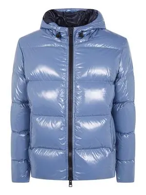 Herno Hooded Zip-up Puffer Jacket - Gray