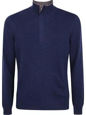 GRAN SASSO Sweater Long Sleeves Zip Turtle Neck
