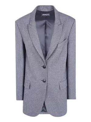 DRHOPE Single-breasted Blazer - Gray