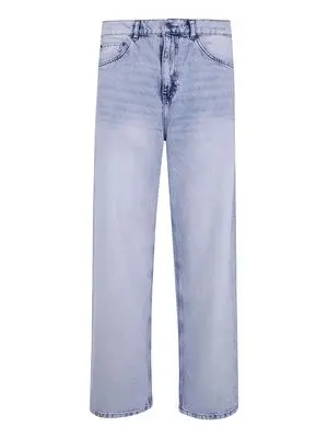 LES DEUX Roi Bleached Denim Straight Leg Jeans - Blue